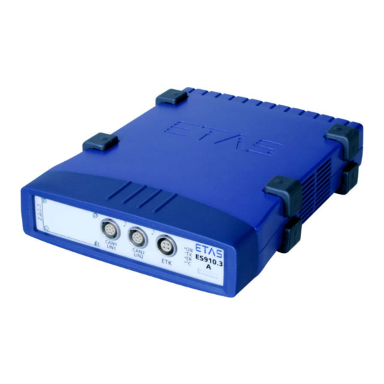 ETAS ES910.3-A USER MANUAL Pdf Download | ManualsLib