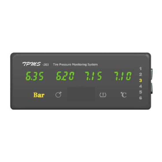 VALOR TPMS-203 MONITOR USER MANUAL | ManualsLib