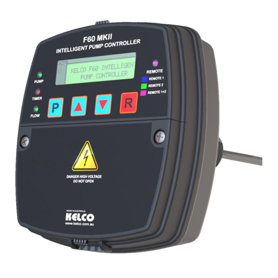 KELCO F60 MK2 CONTROLLER INSTALLATION & PROGRAMMING MANUAL | ManualsLib
