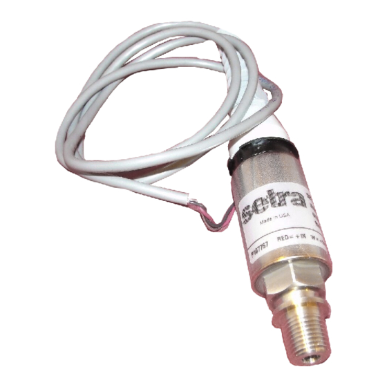 SETRA SYSTEMS 526 TRANSDUCER INSTALLATION MANUAL | ManualsLib