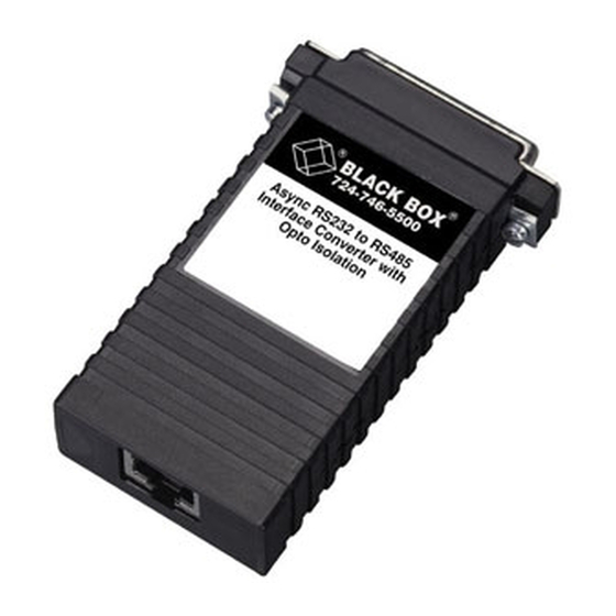 BLACK BOX IC520A-F MEDIA CONVERTER MANUAL | ManualsLib