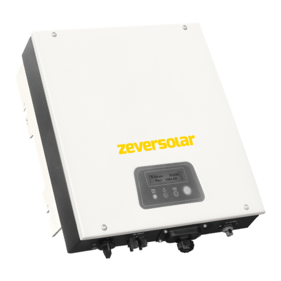 ZEVERSOLAR EVERSOL TL1000-20 INVERTER INSTALLATION AND OPERATING ...