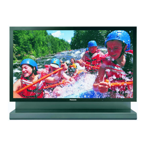 PANASONIC TH-103PF9UK PLASMA TV TECHNICAL MANUAL | ManualsLib