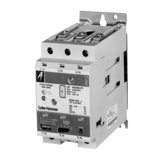 EATON CUTLER-HAMMER W200 CONTROLLER INSTRUCTIONS MANUAL | ManualsLib