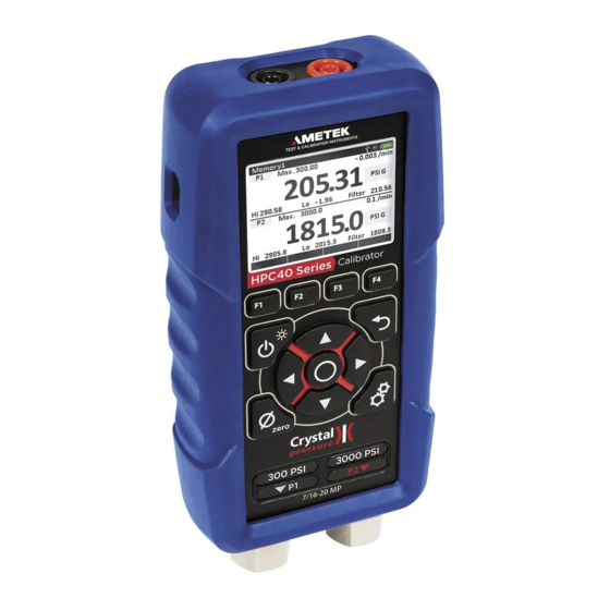 AMETEK CRYSTAL PRESSURE HPC40 SERIES OPERATION MANUAL Pdf Download ...