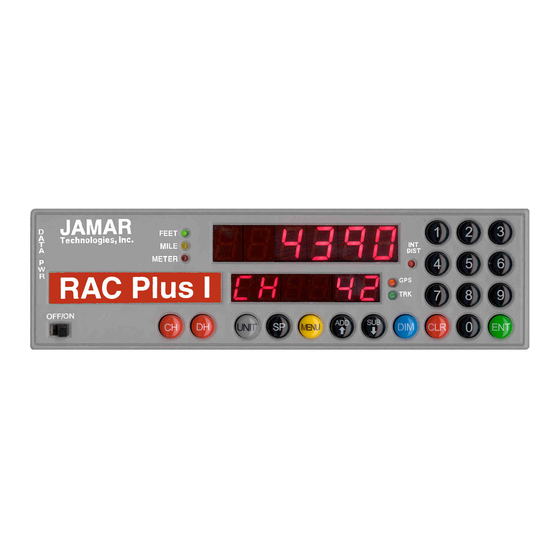 JAMAR RAC PLUS I DATA LOGGER USER MANUAL | ManualsLib