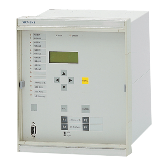 SIEMENS SIPROTEC 7SS522 V4.6 POWER DISTRIBUTION UNIT MANUAL | ManualsLib