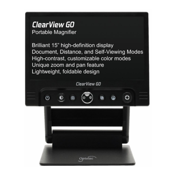 OPTELEC CLEARVIEW GO MAGNIFIER USER MANUAL | ManualsLib