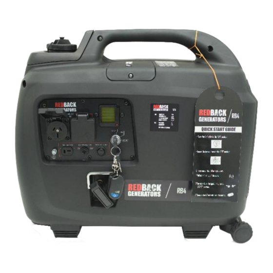 REDBACK RB4 5KVA PORTABLE GENERATOR MANUAL | ManualsLib