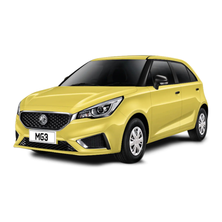 MG MG3 AUTOMOBILE OWNER'S HANDBOOK MANUAL | ManualsLib