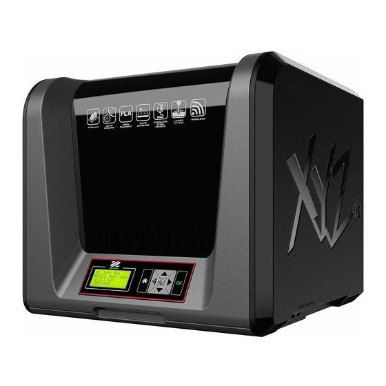 XYZ PRINTING DA VINCI JR. WIFI PRO 3D PRINTER USER MANUAL | ManualsLib