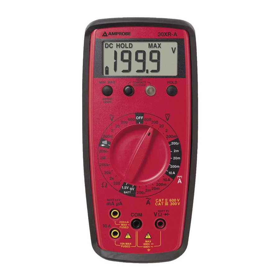 AMPROBE 30XR-A MULTIMETER USER MANUAL | ManualsLib