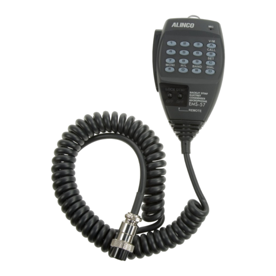 ALINCO EMS52 MICROPHONE SERVICE MANUAL | ManualsLib