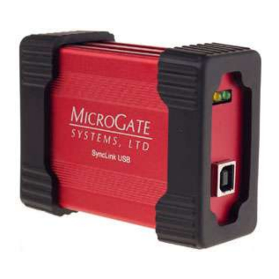 MICROGATE SYNCLINK USB ADAPTER HARDWARE USER MANUAL | ManualsLib