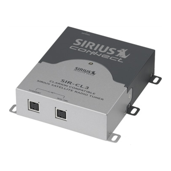 SIRIUS SATELLITE RADIO SIRIUSCONNECT SIR-CL3 INSTALLATION MANUAL Pdf ...