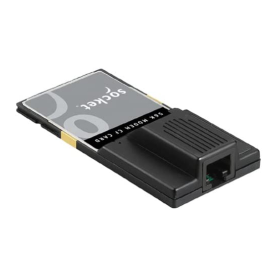 SOCKET 56K MODEM CARD USER MANUAL Pdf Download | ManualsLib