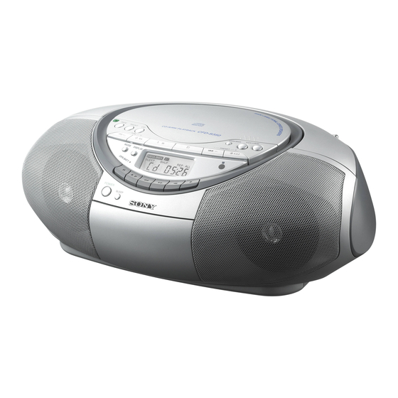 SONY CFD-S350 OPERATING INSTRUCTIONS Pdf Download | ManualsLib