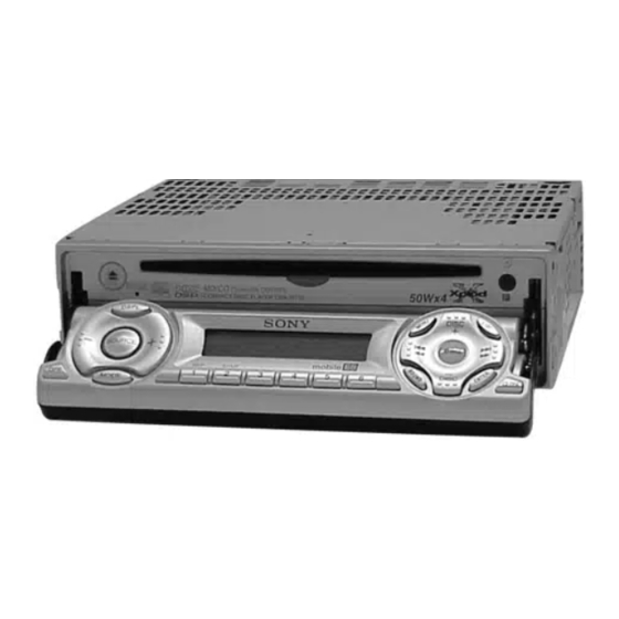 SONY CDX-M600R OPERATING INSTRUCTIONS MANUAL Pdf Download | ManualsLib