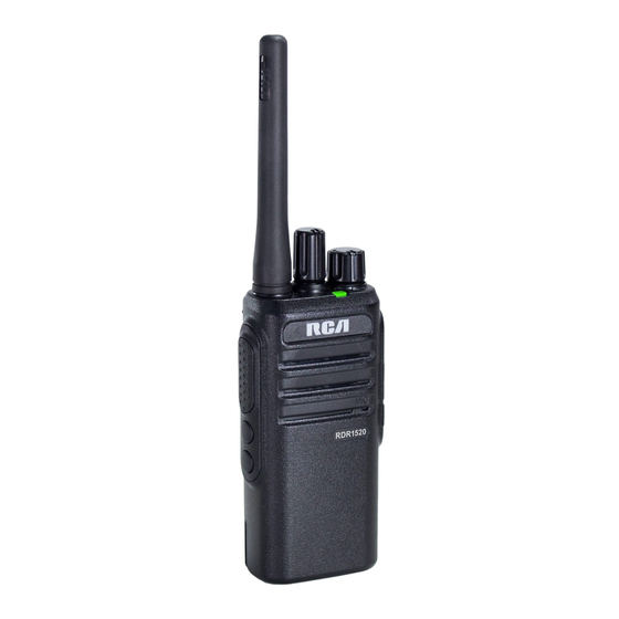 RCA PRODIGI RDR1520 SERIES TWO-WAY RADIO INSTRUCTION MANUAL | ManualsLib
