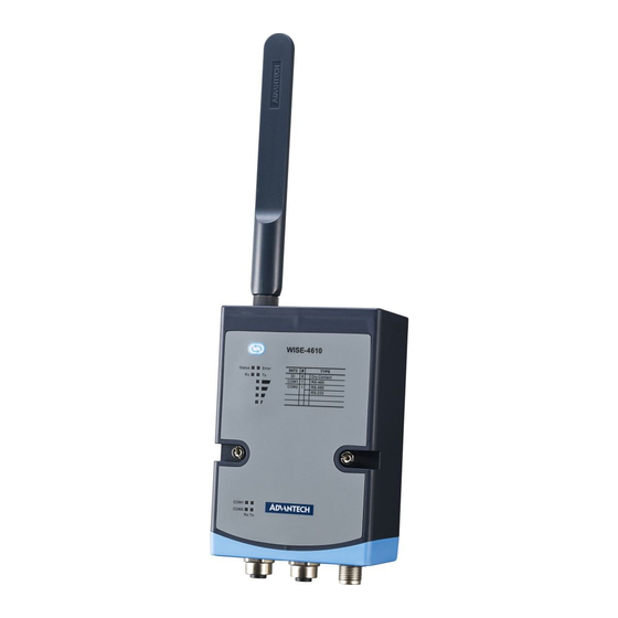 ADVANTECH WISE-4610 SERIES I/O SYSTEM USER MANUAL | ManualsLib