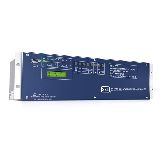 SCHWEITZER ENGINEERING LABORATORIES SEL-387-0 RELAY INSTRUCTION MANUAL ...