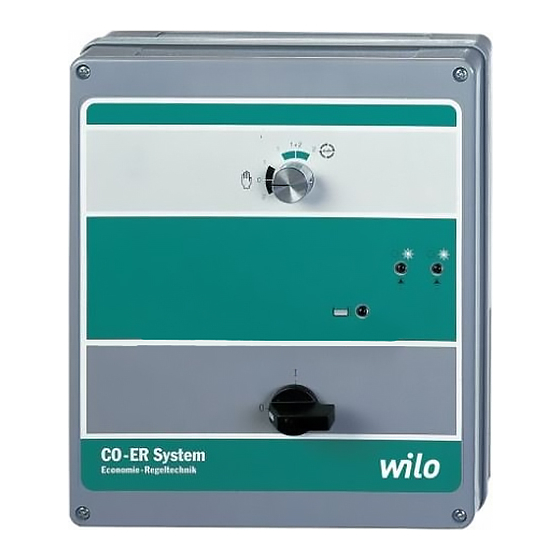 WILO ER 2 CONTROLLER INSTALLATION AND OPERATING INSTRUCTIONS MANUAL ...