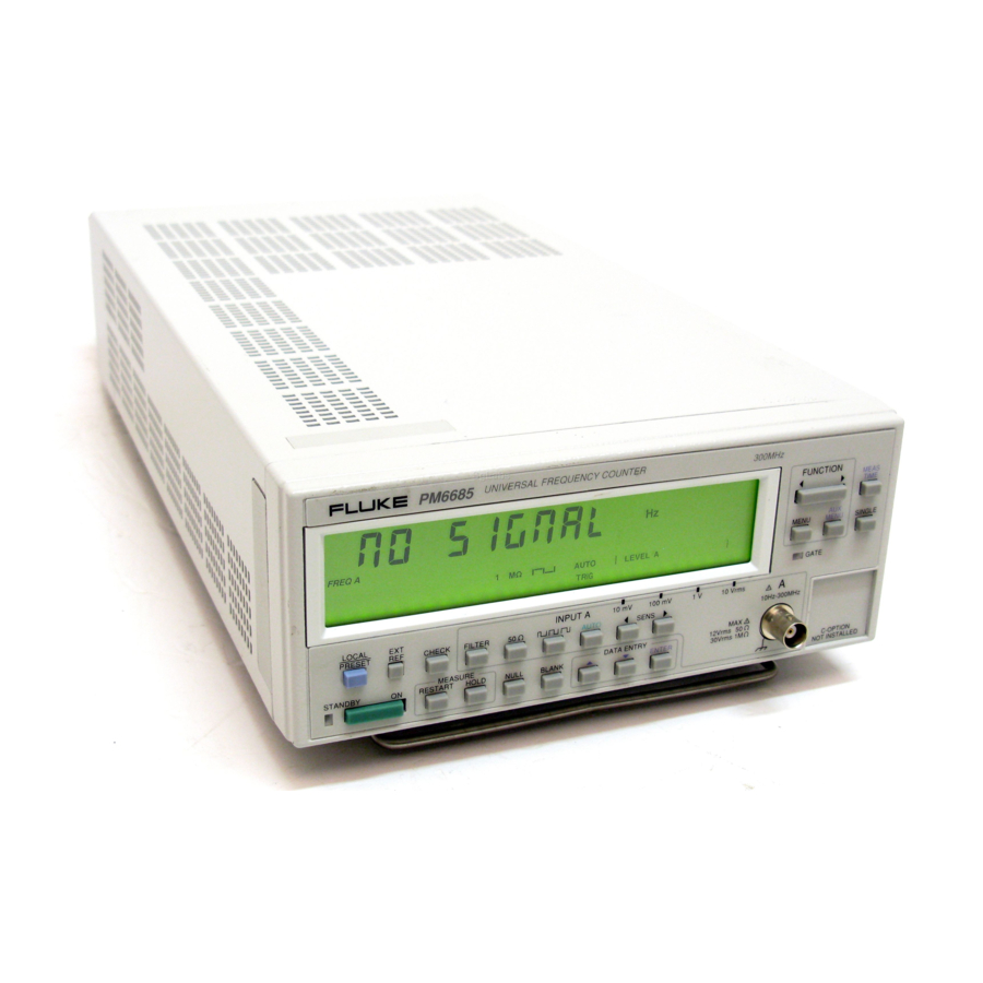 FLUKE PM6685 CASH COUNTER GETTING STARTED | ManualsLib