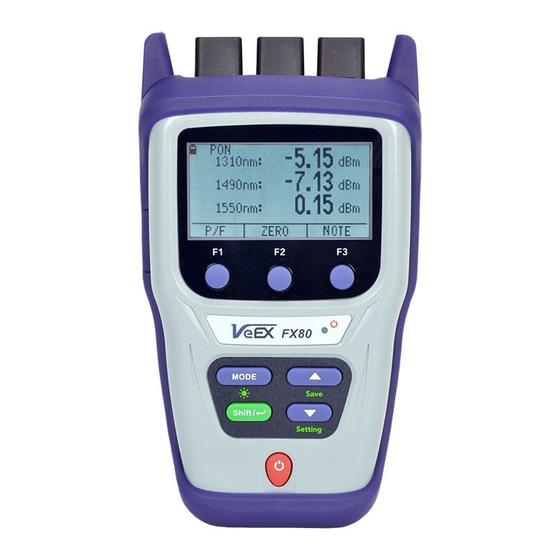 VEEX FX80 PON USER MANUAL Pdf Download | ManualsLib