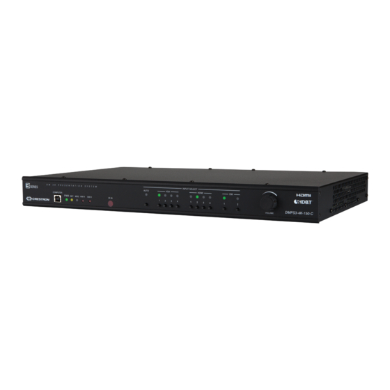 CRESTRON 4K DIGITALMEDIA 3-SERIES AMPLIFIER SUPPLEMENTAL MANUAL ...