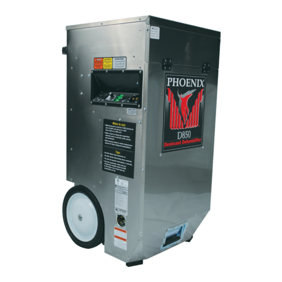 THERMA-STOR PHOENIX D850 DEHUMIDIFIER OWNER'S MANUAL | ManualsLib