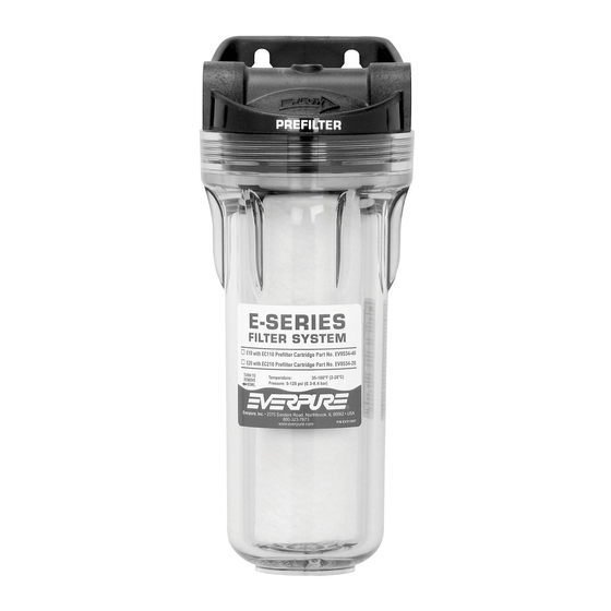 EVERPURE E10 SERIES INSTALLATION AND OPERATION MANUAL Pdf Download ...