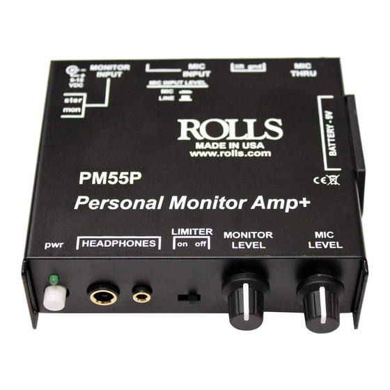 ROLLS PM55P QUICK START MANUAL Pdf Download | ManualsLib