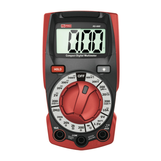 RS PRO RS-660 INSTRUCTION MANUAL Pdf Download | ManualsLib