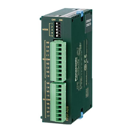 PANASONIC FP0R SERIES USER MANUAL Pdf Download | ManualsLib