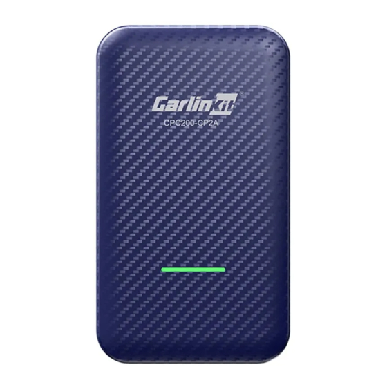CARLINKIT CPC200-CP2A USER MANUAL Pdf Download | ManualsLib