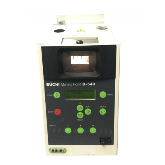 BUCHI B-540 OPERATION MANUAL Pdf Download | ManualsLib
