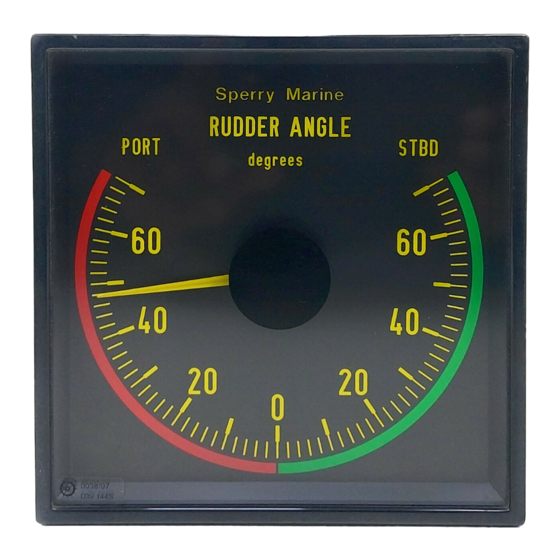 SPERRY MARINE RUDDER ANGLE INDICATOR SYSTEM OPERATION, INSTALLAION AND ...