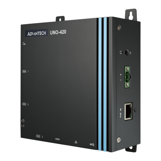 ADVANTECH UNO-420 USER MANUAL Pdf Download | ManualsLib