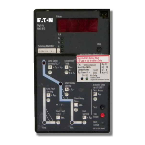 EATON CUTLER-HAMMER DIGITRIP RMS 510 INSTRUCTIONS MANUAL Pdf Download ...