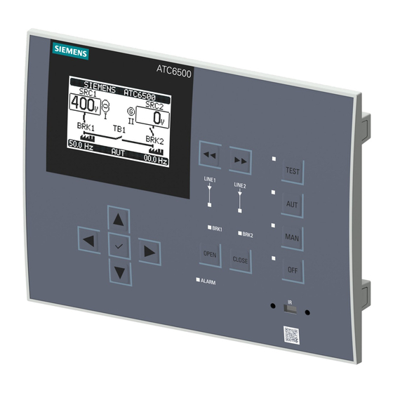 SIEMENS SENTRON ATC6500 MANUAL Pdf Download | ManualsLib