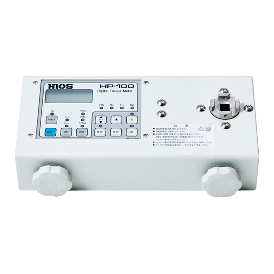 HIOS HP-10 OPERATION MANUAL Pdf Download | ManualsLib