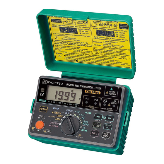 KYORITSU KEW 6010B INSTRUCTION MANUAL Pdf Download | ManualsLib