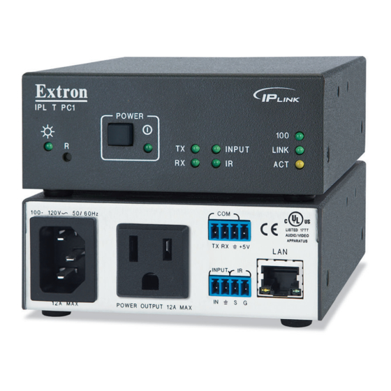 EXTRON ELECTRONICS IP LINK SERIES USER MANUAL Pdf Download | ManualsLib