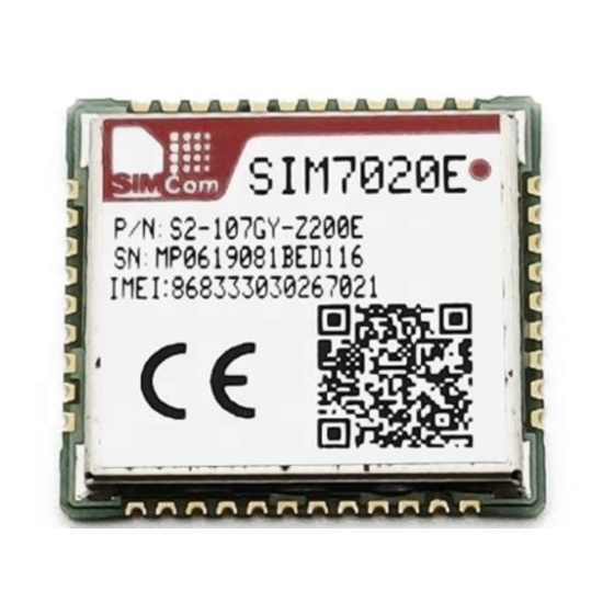 SIMCOM SIM7020 SERIES USER MANUAL Pdf Download | ManualsLib