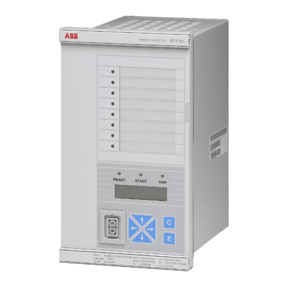 ABB REX 521 TECHNICAL REFERENCE MANUAL, STANDARD CONFIGURATIONS Pdf ...