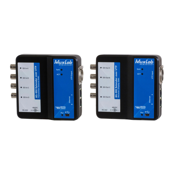 MUXLAB 500733 INSTALLATION & OPERATION MANUAL Pdf Download | ManualsLib