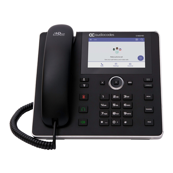 AUDIOCODES C450HD USER AND ADMINISTRATOR MANUAL Pdf Download | ManualsLib