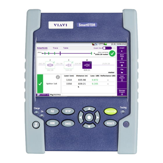 VIAVI SMARTOTDR 100 USER MANUAL Pdf Download | ManualsLib