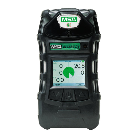 MSA ALTAIR5 QUICK START CARD Pdf Download | ManualsLib