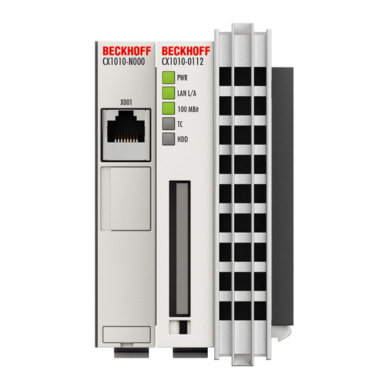 BECKHOFF CX1010 SERIES HARDWARE DOCUMENTATION Pdf Download | ManualsLib